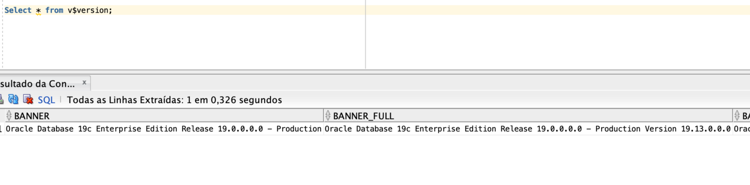 Como descobrir a versão do Oracle – Fabiano Bento