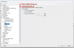 Configurar o Oracle SQL Developer para mostrar o número da linha ...